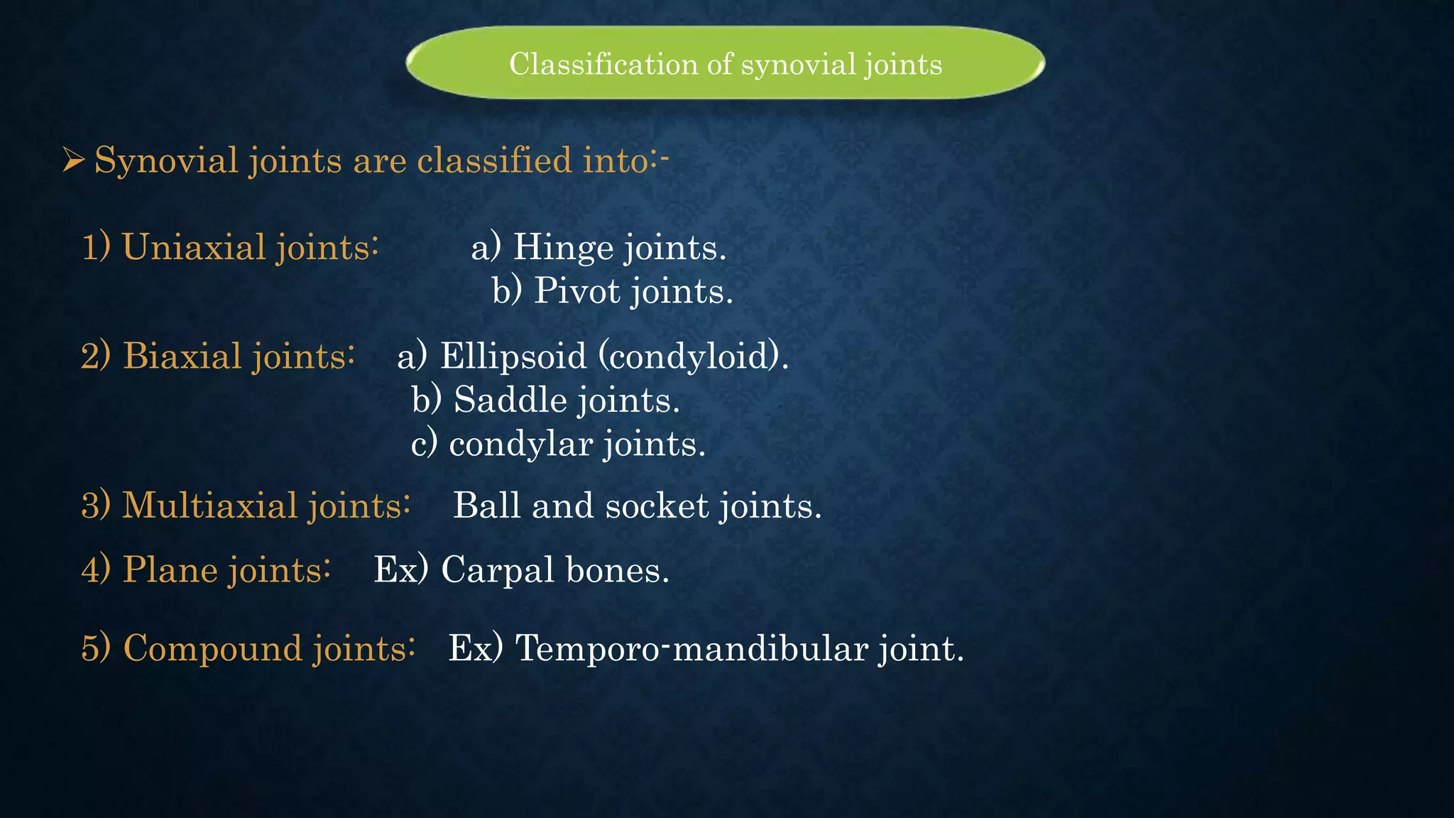Human anatomy (Classification Of Joints) | PPTX