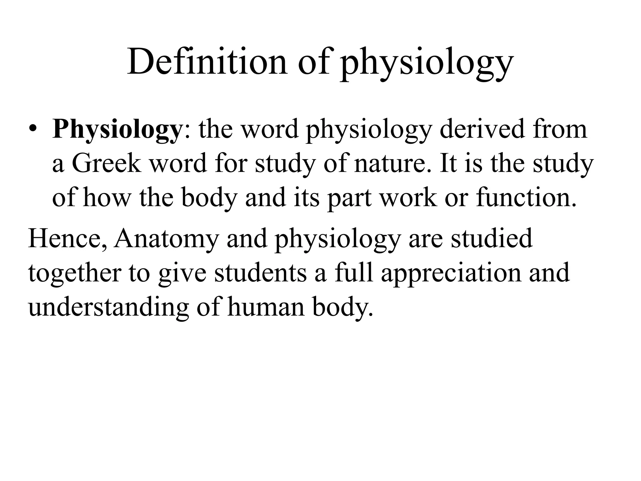 BASIC HUMAN ANATOMY AND PHYSIOLOGYIN BIOLOGY | PPTX