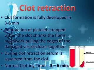 Platelets, Blood Coagulation And Blood Grouping. | PPTX
