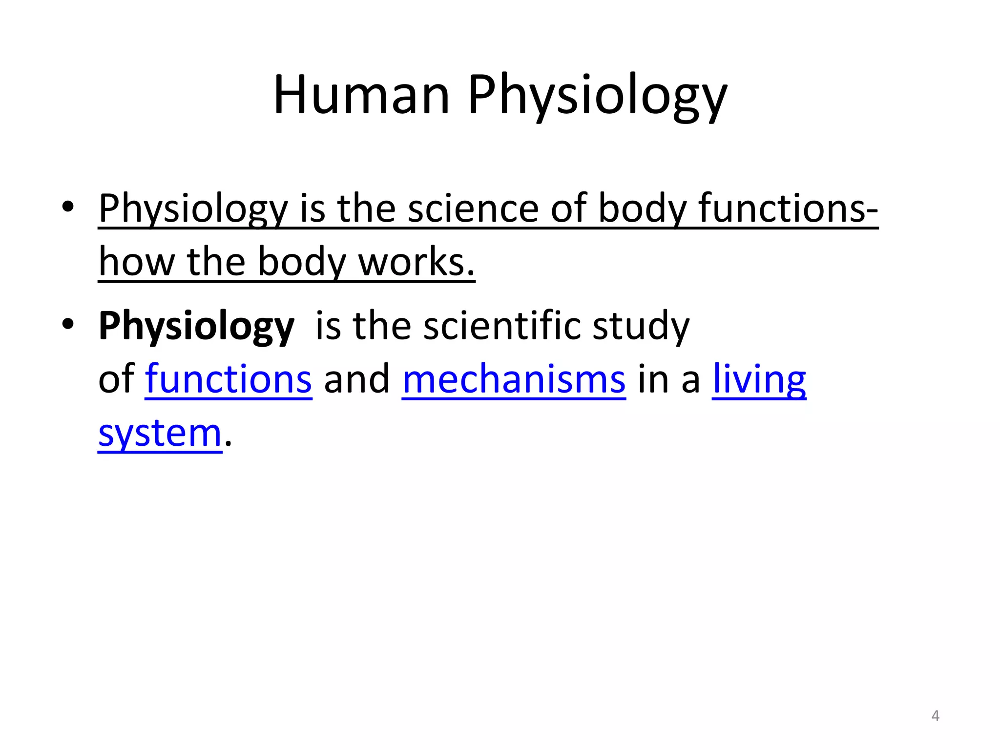 scope of human anatomy and physiology | PPTX