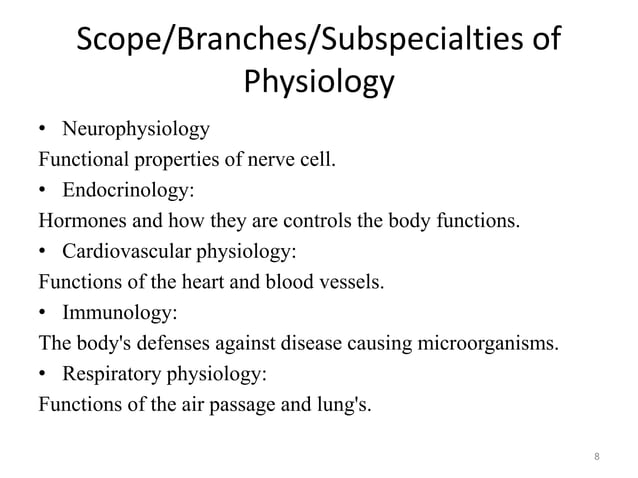 scope of human anatomy and physiology | PPTX | Lung and Respiratory Health | Diseases and Conditions