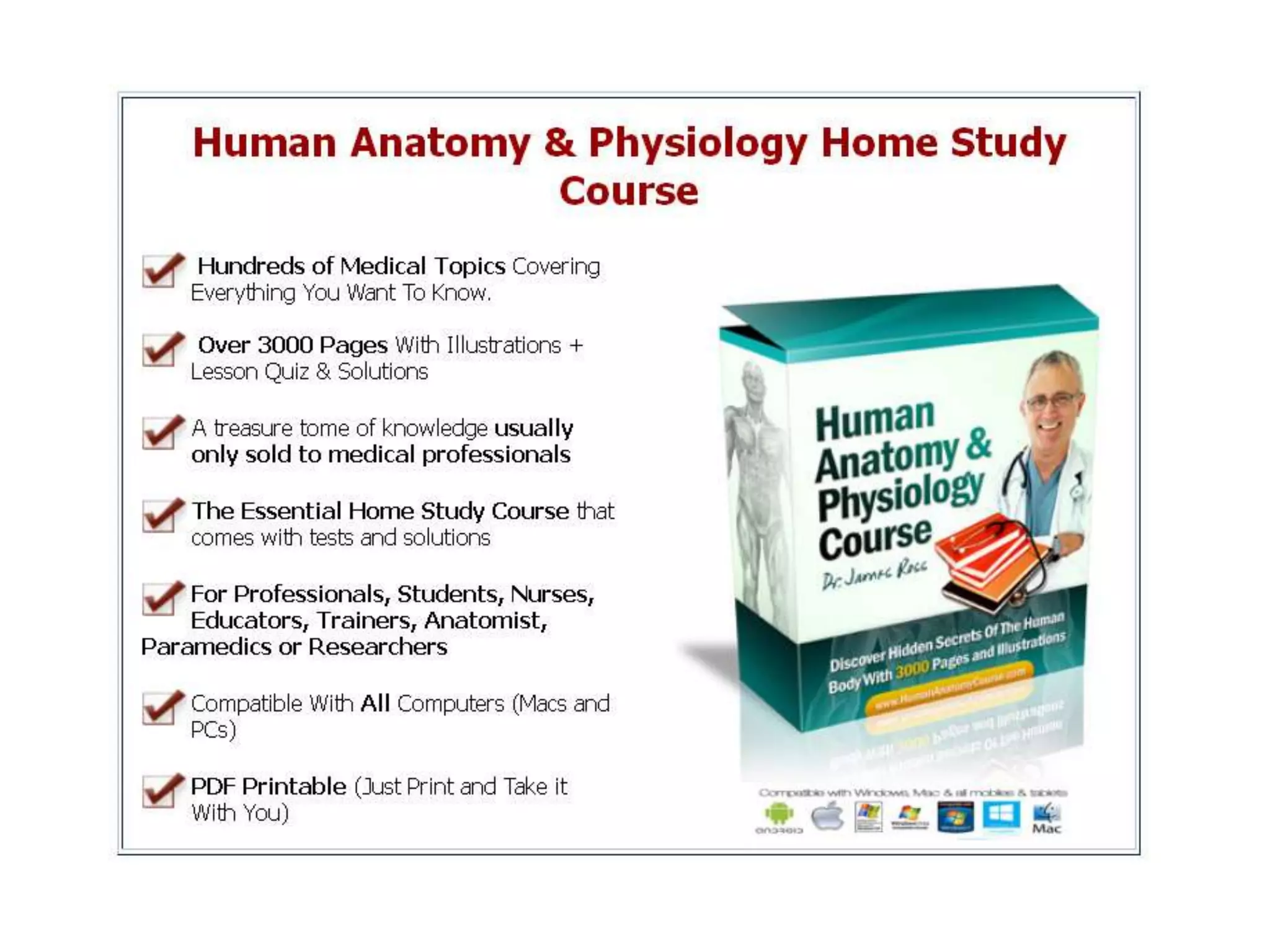 Human Anatomy & Physiology Study Course | PPTX