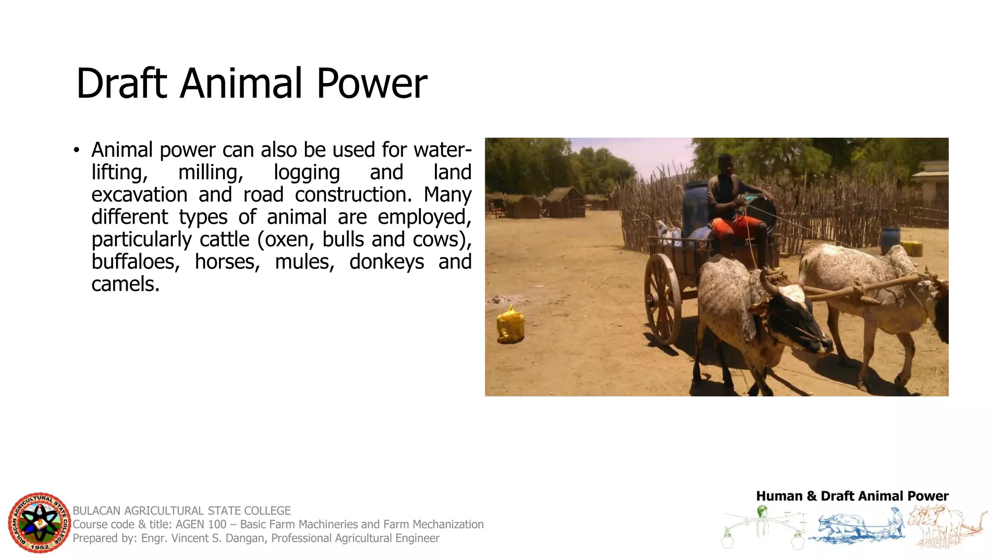Human and Draft animal Power | PDF