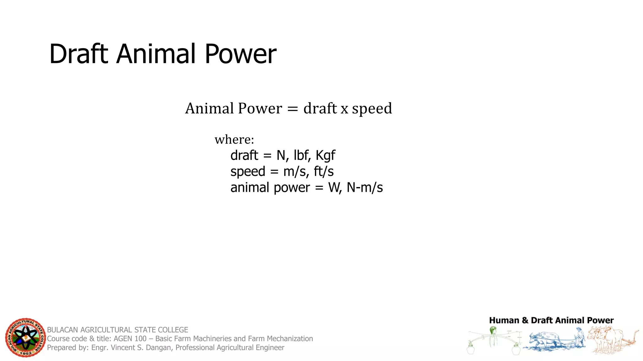 Human and Draft animal Power | PDF