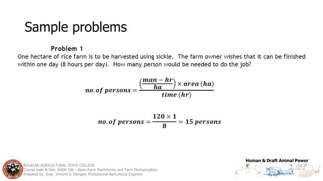 Human and Draft animal Power | PDF