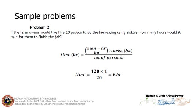 Human and Draft animal Power | PDF