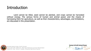 Human and Draft animal Power | PDF