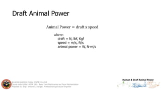 Human and Draft animal Power | PDF