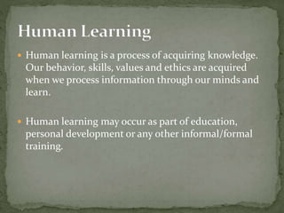 Human and Machine Learning | PPTX