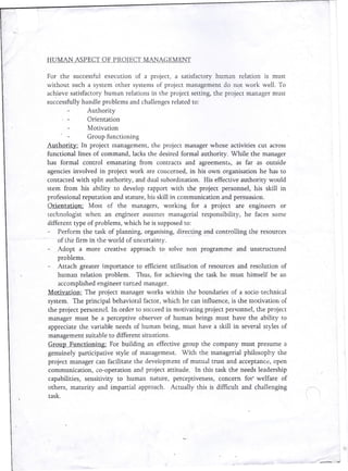 Human aspect of project management | PDF