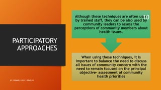 HUMAN BEHAVIOR-ASSESSMENT OF COMMUNITY PERCEPTION ON HEALTH AND HEALTH ...