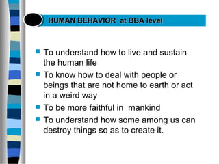 Human behavior ppt by maqsood | PPT | Free Download