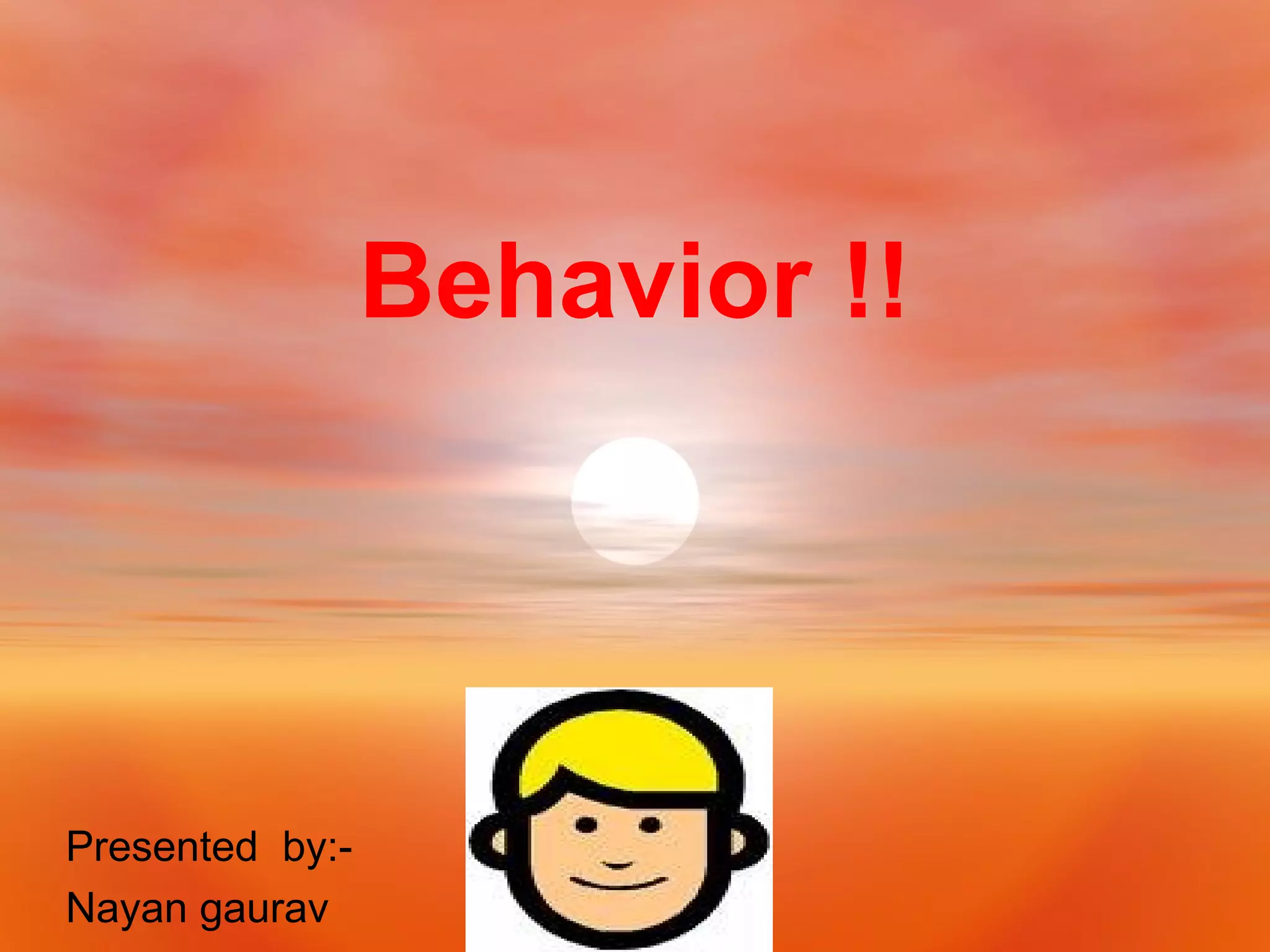Human Behaviour | PPT