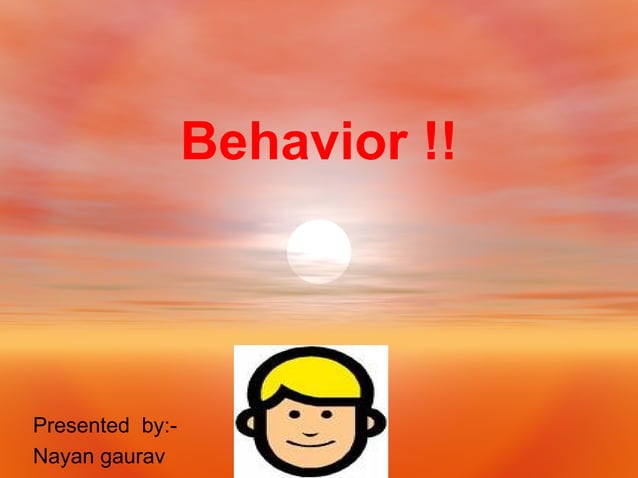 Human Behaviour | PPT