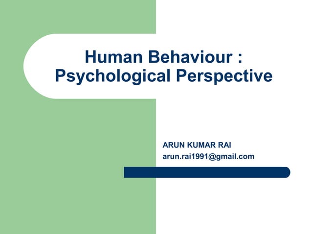 Human behaviour | PPT