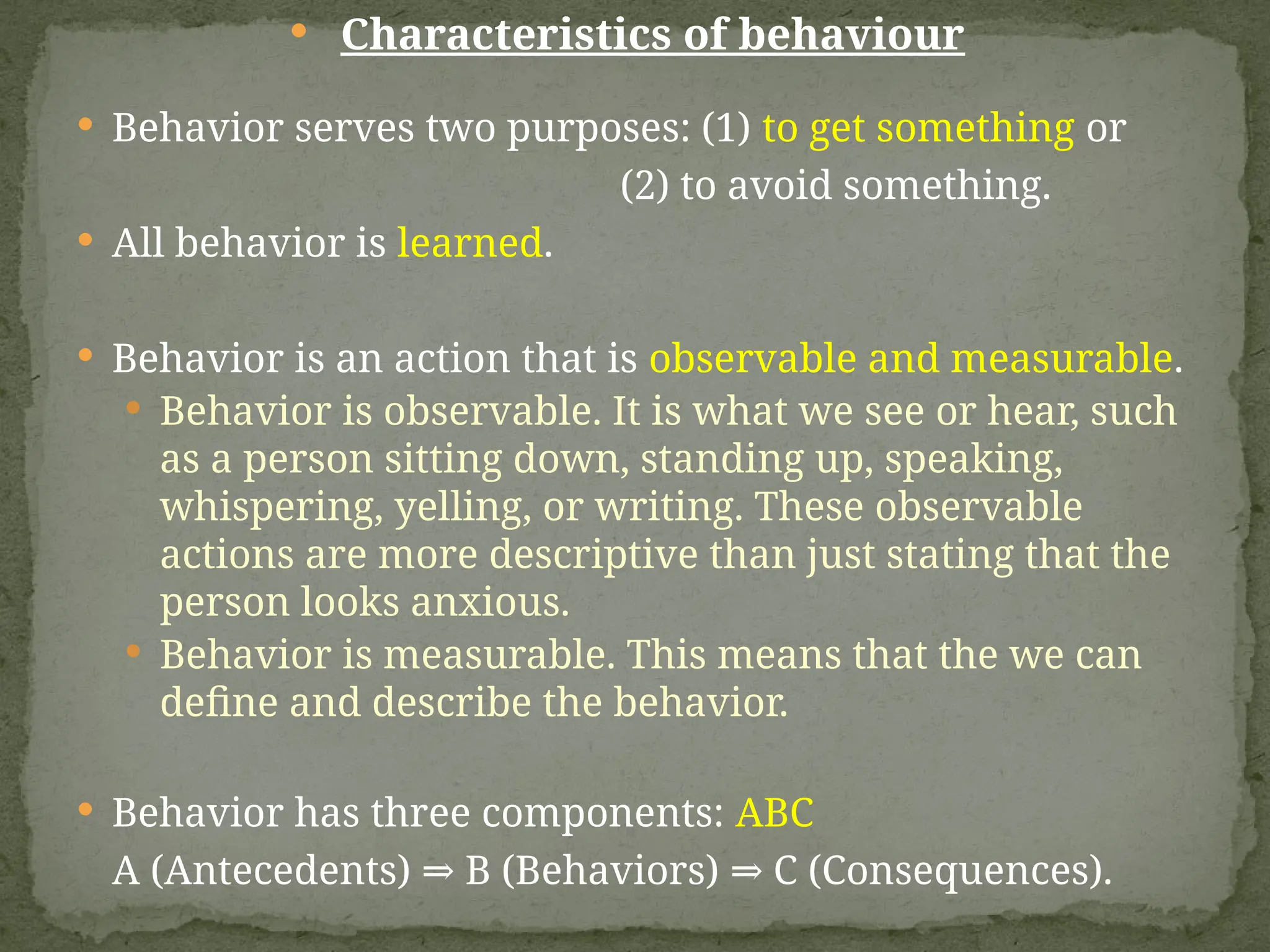 Human behavior, characteristics and domins of human behaviour | PPTX