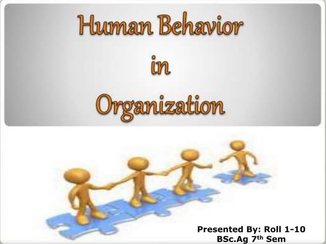 Human behaviour in org | PPT