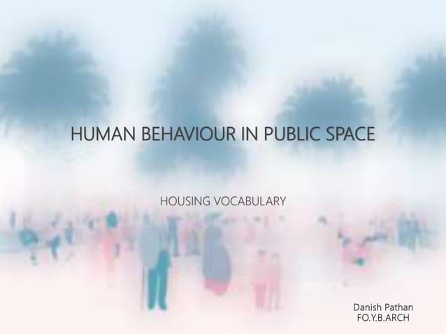 Human behavior in public spaces | PPT