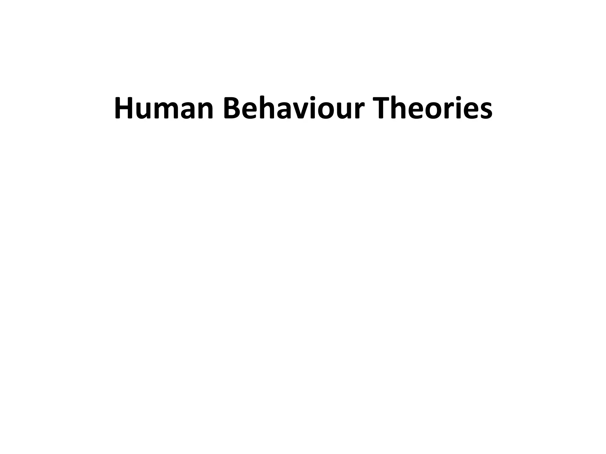 Human behaviour theories[1] | PPT