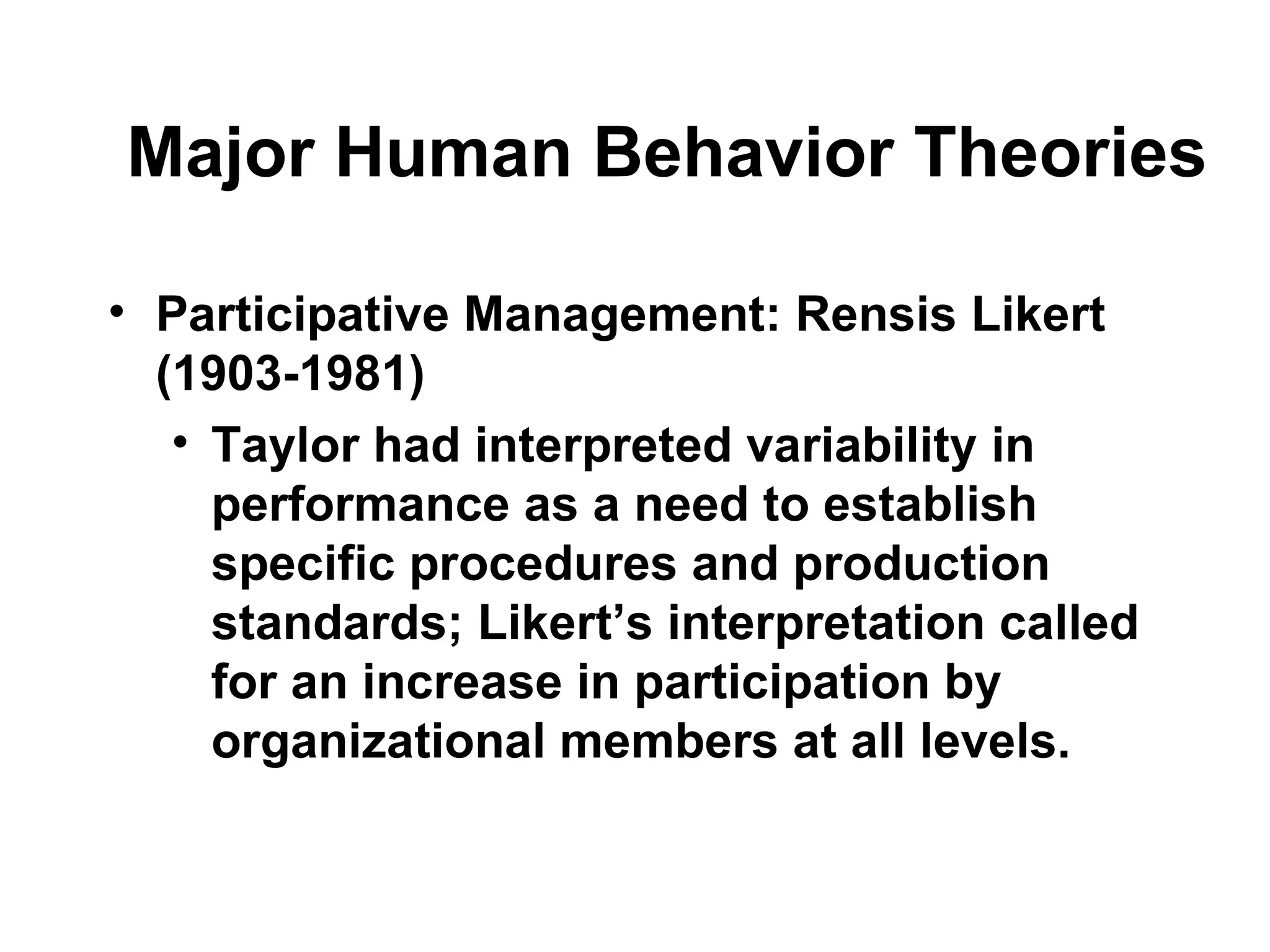 Human behaviour theories[1] | PPT