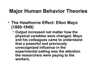 Human behaviour theories[1] | PPT
