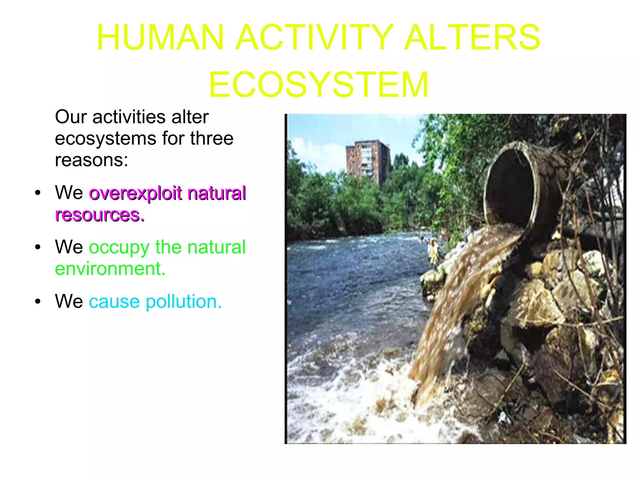 Human beings and ecosystems | ODP
