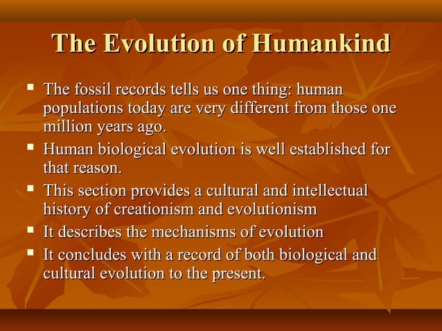 Human biological and cultural evolution 2 | PPT