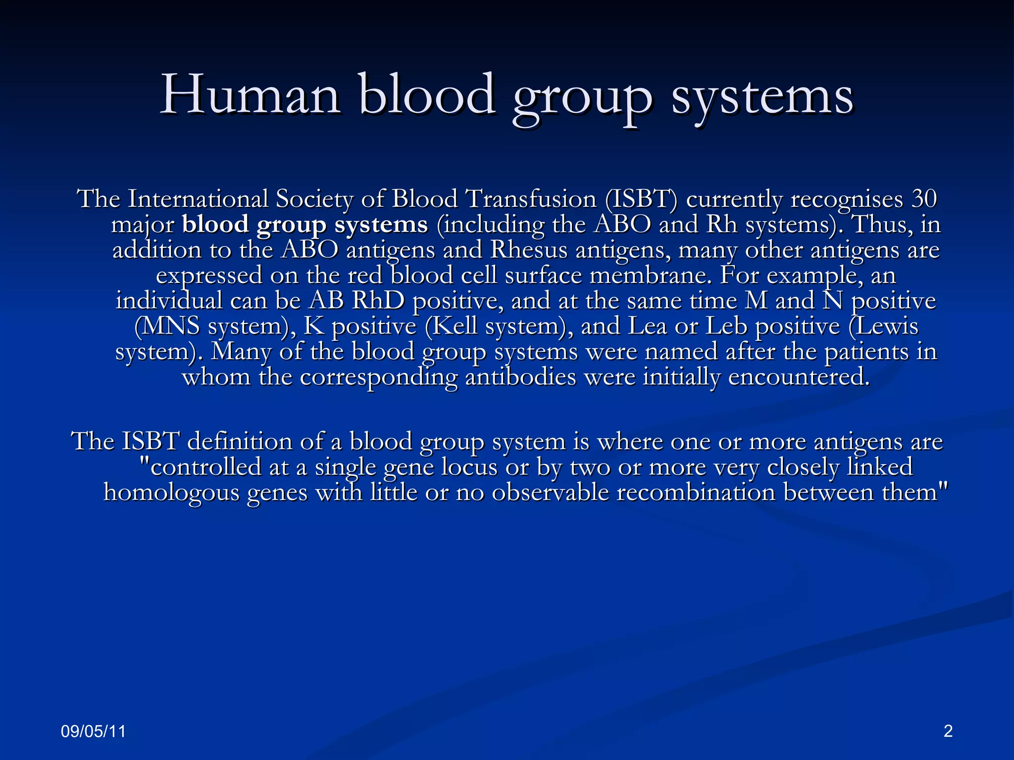 Human Blood Group Systems | PPT