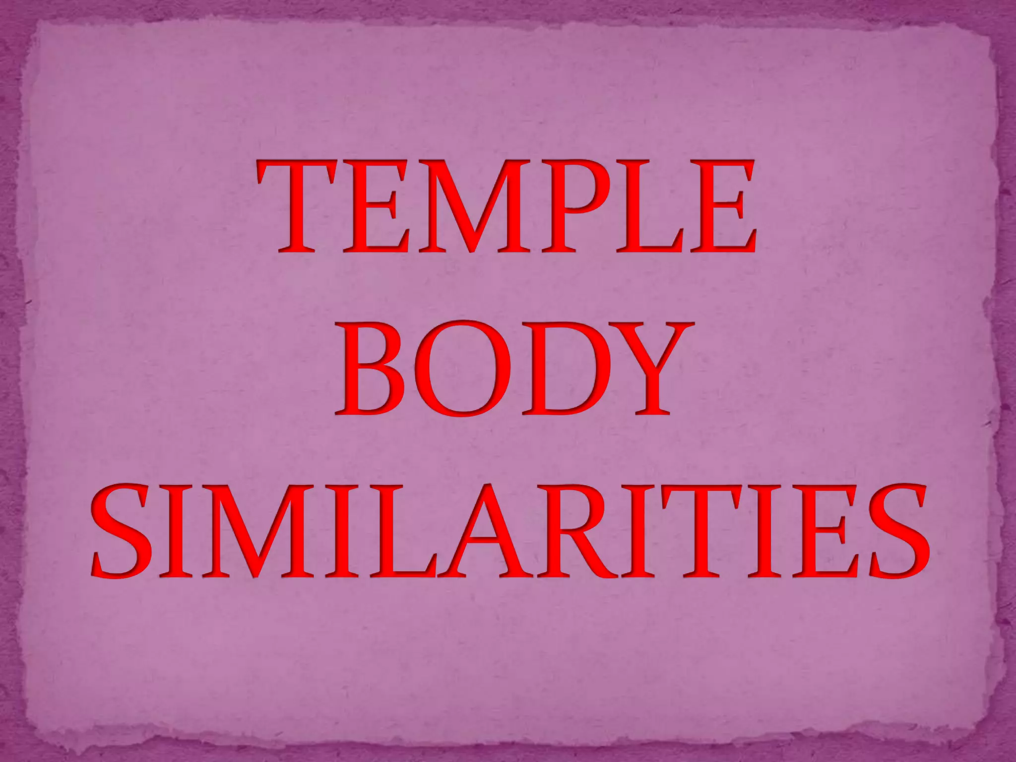Human body is a holy temple | PPSX