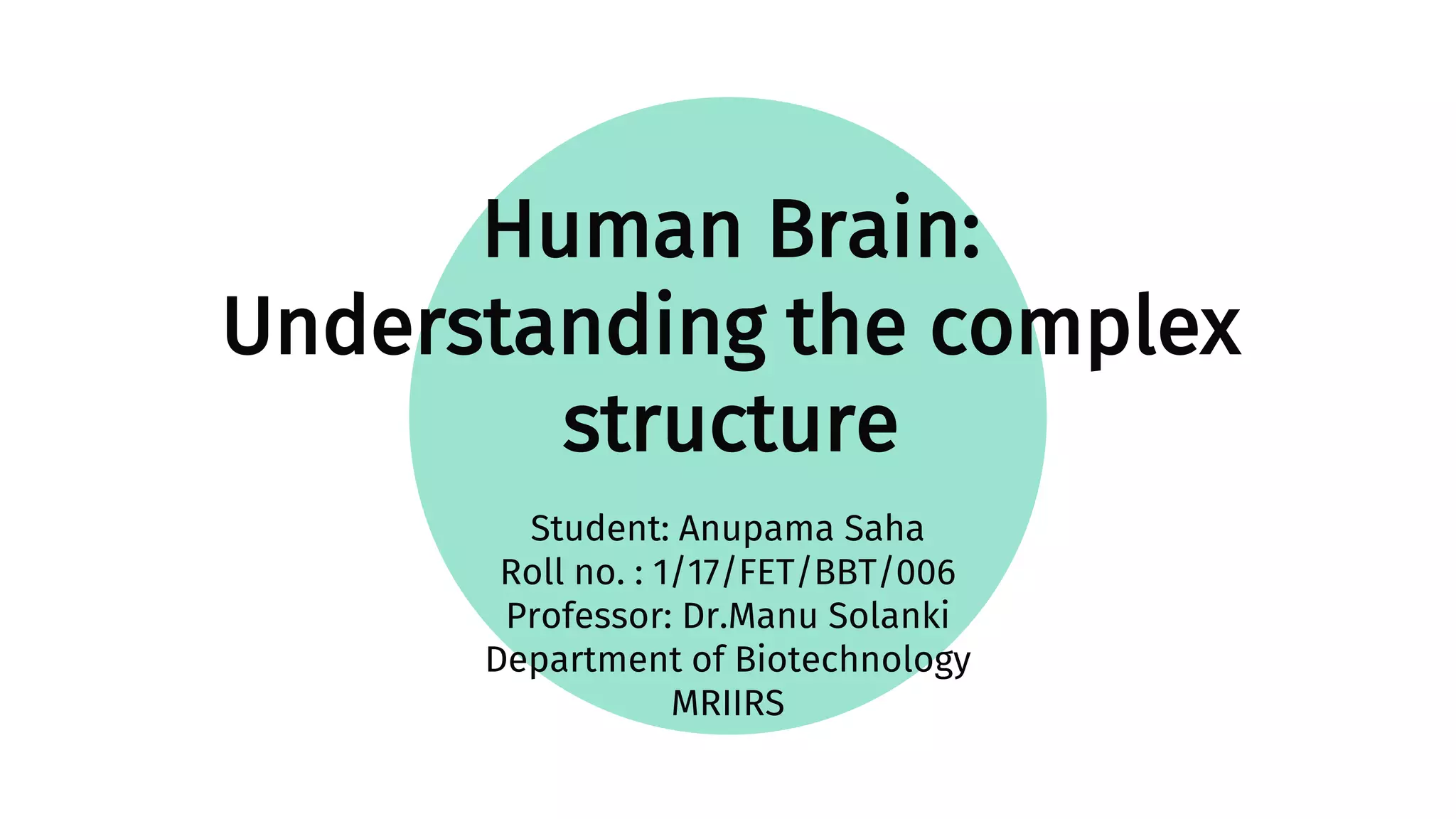 Human brain understanding the complex structure | PPTX | Brain and ...