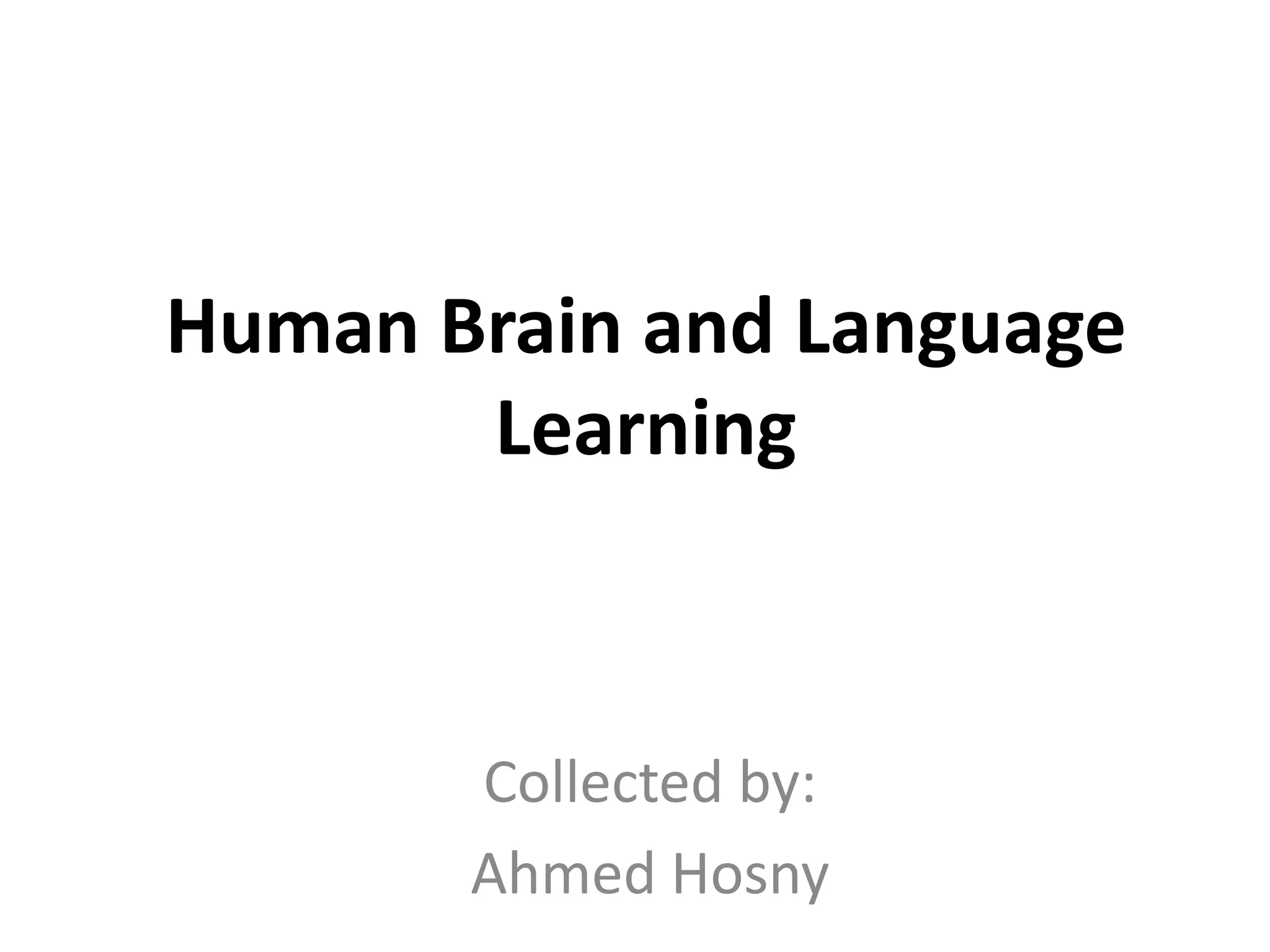 Human brain and_language_learning | PPT