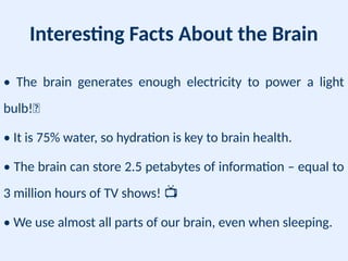 human brain at work-its physiology parts | PPTX