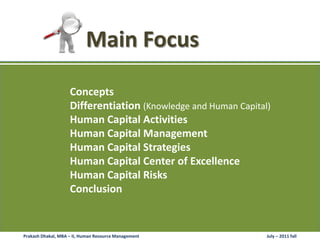 Human Capital Example