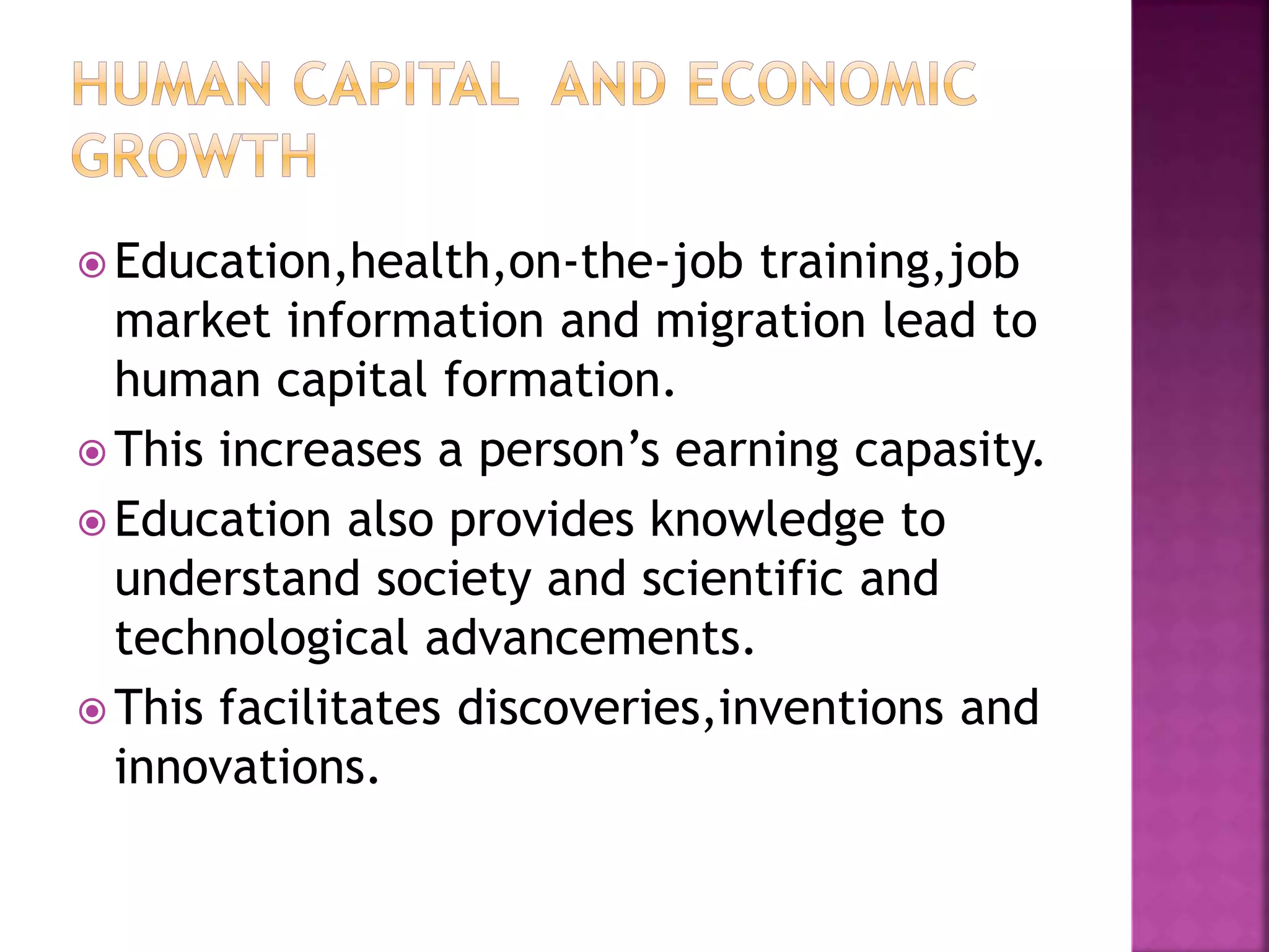 Human capital and economic growth | PPTX