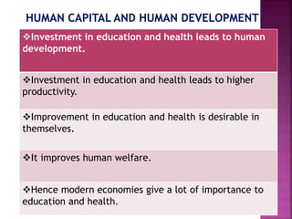 Human capital and economic growth | PPTX