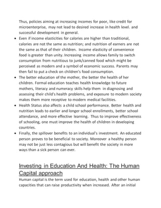 Human capital: Education and health in economic development egp | DOCX