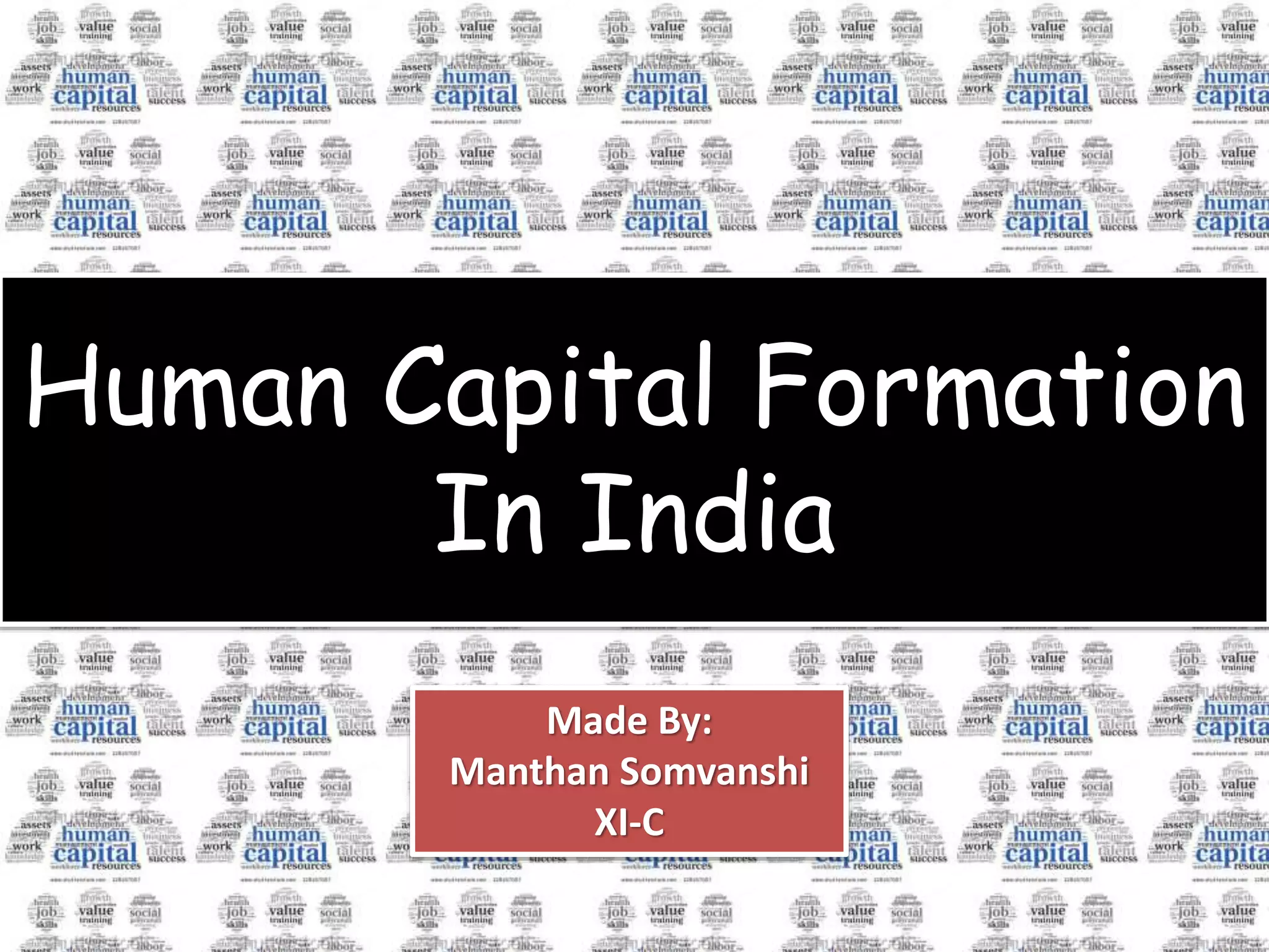 Human capital formation | PPTX