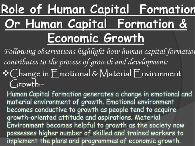 Human Capital Formation Ppt