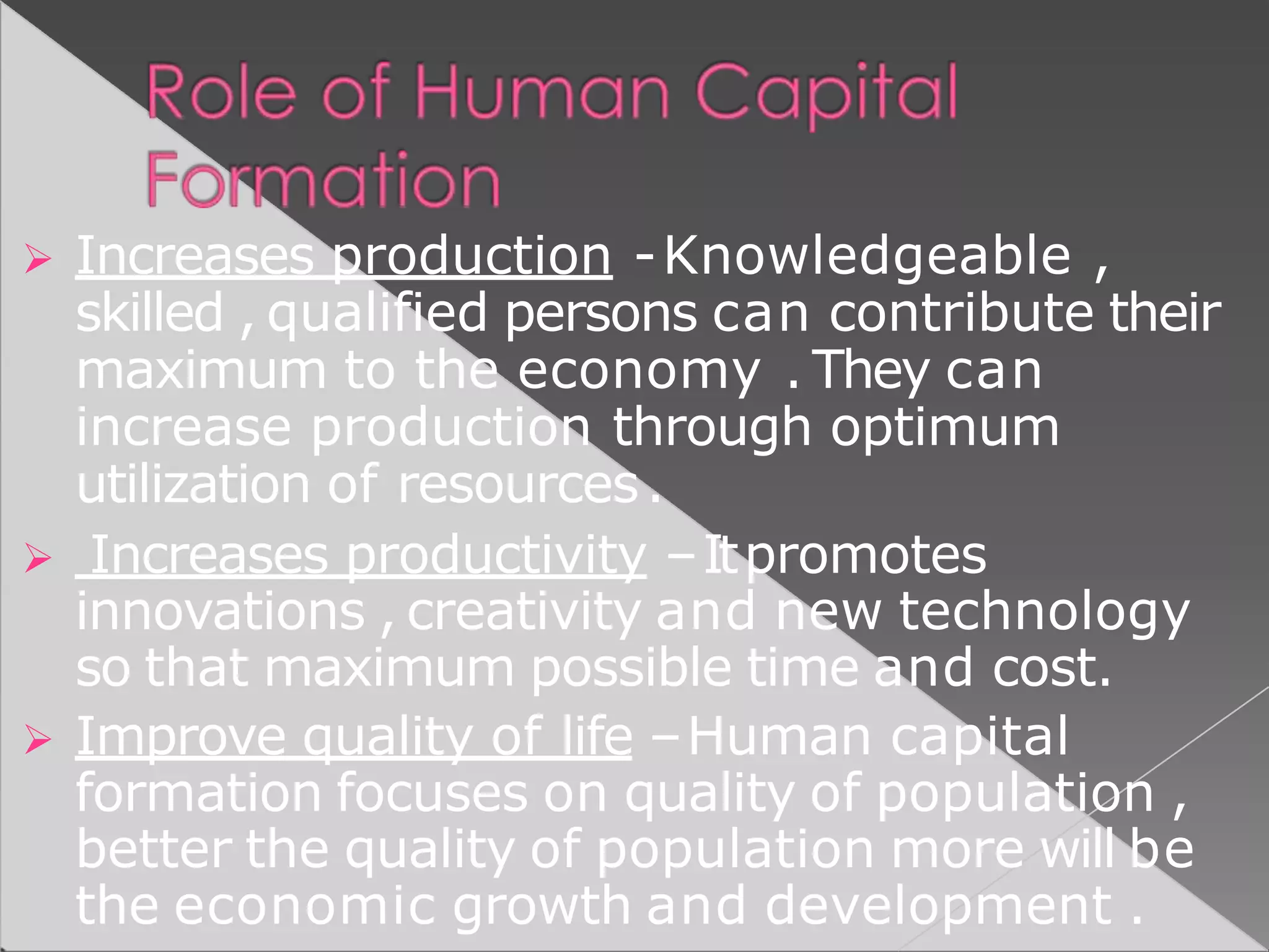 Human capital formation in india | PPTX
