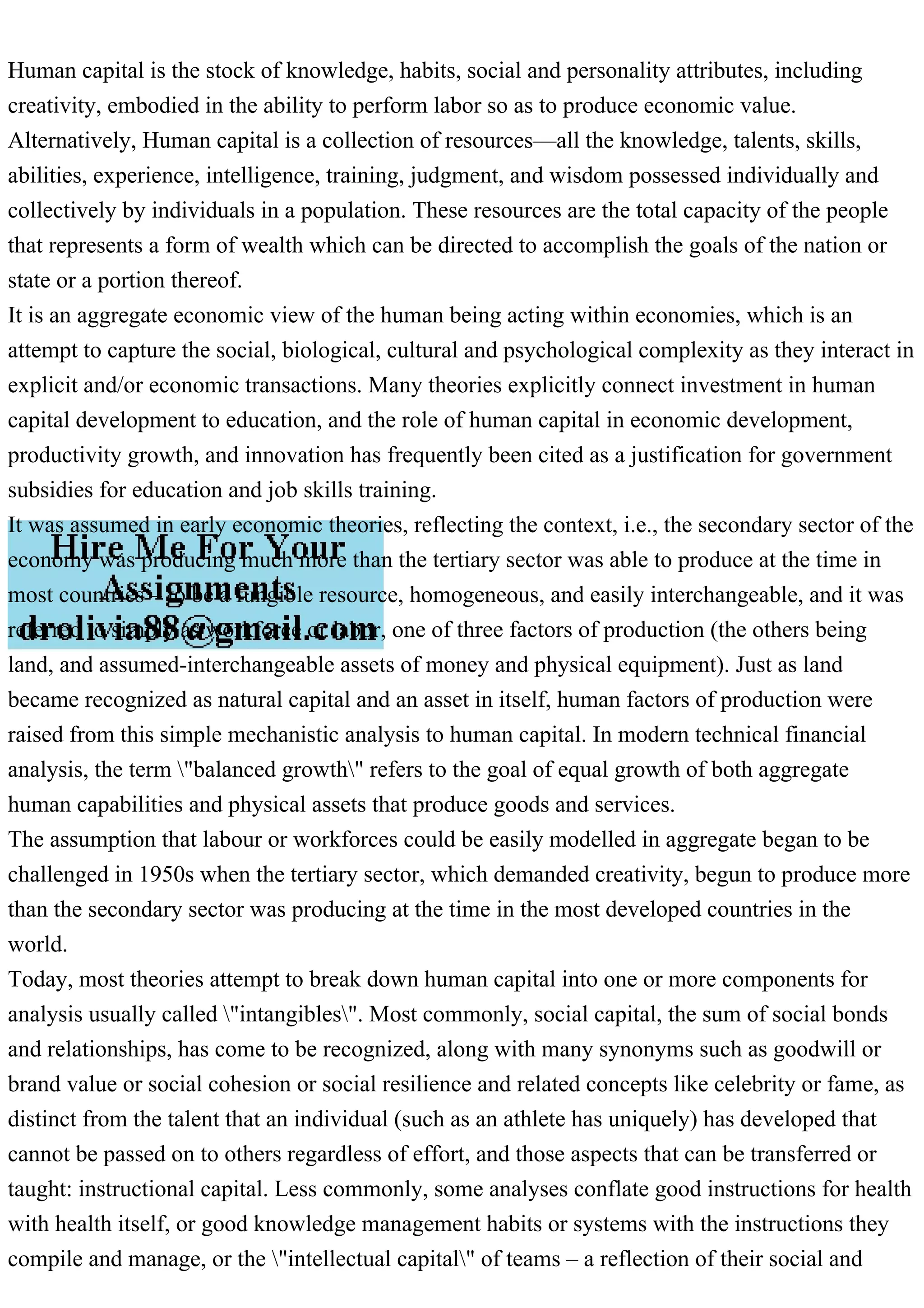 Human capital is the stock of knowledge, habits, social and personal.pdf