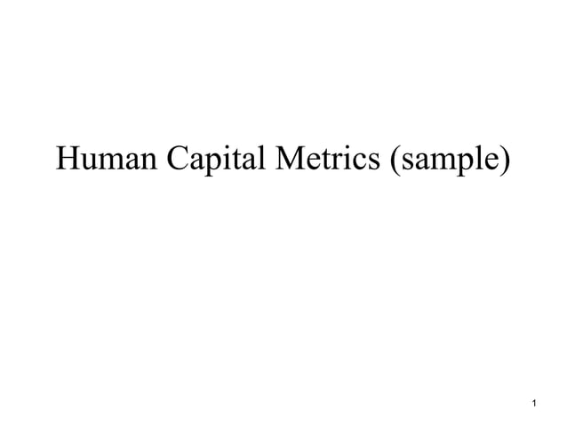 Human Capital Metrics (Sample) | PPT