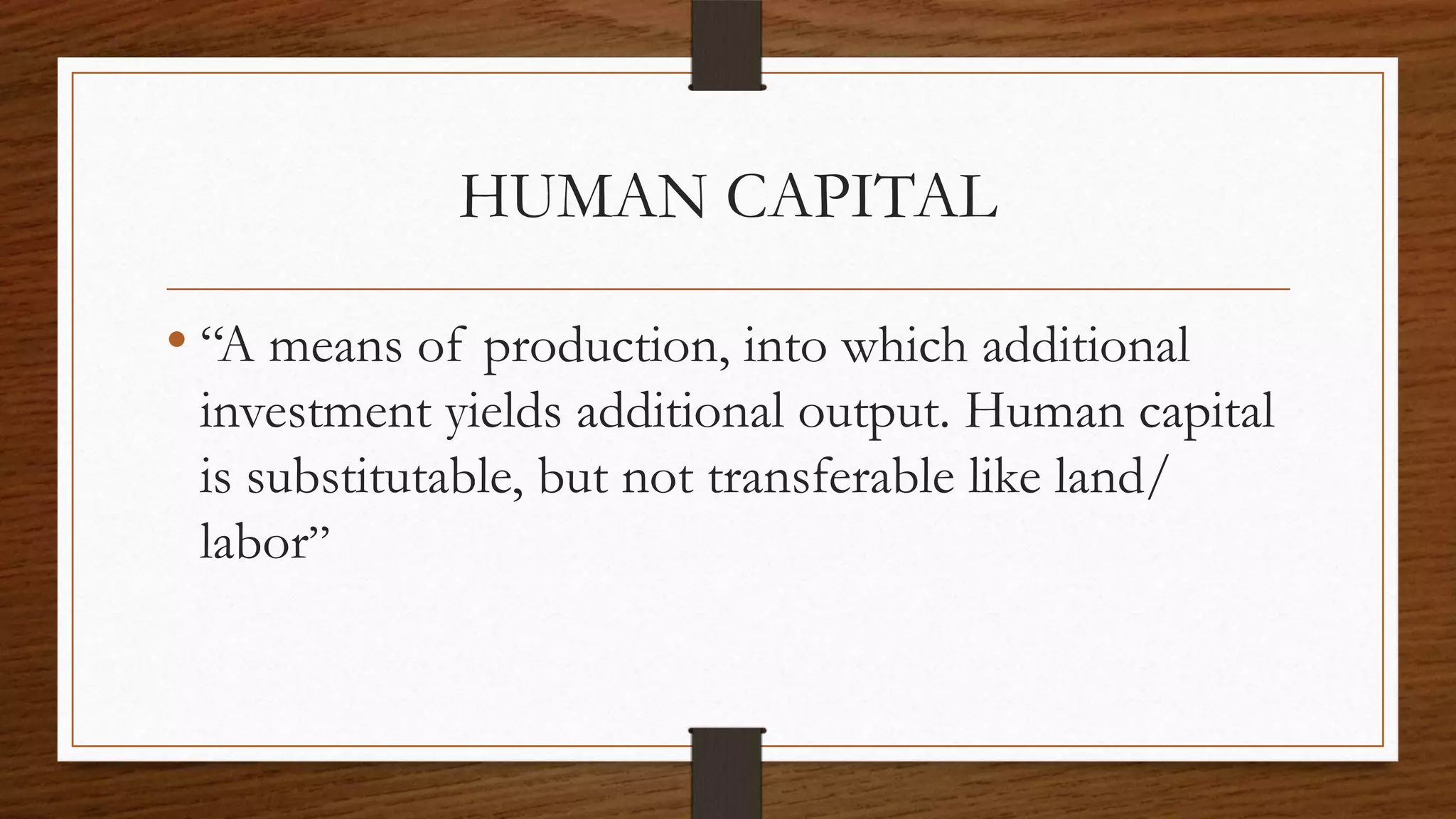 Human Capital Theory | PPTX