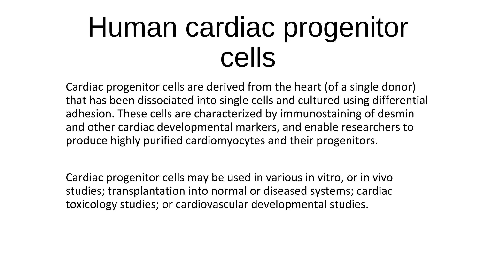 Human cardiac progenitor cells | PPT