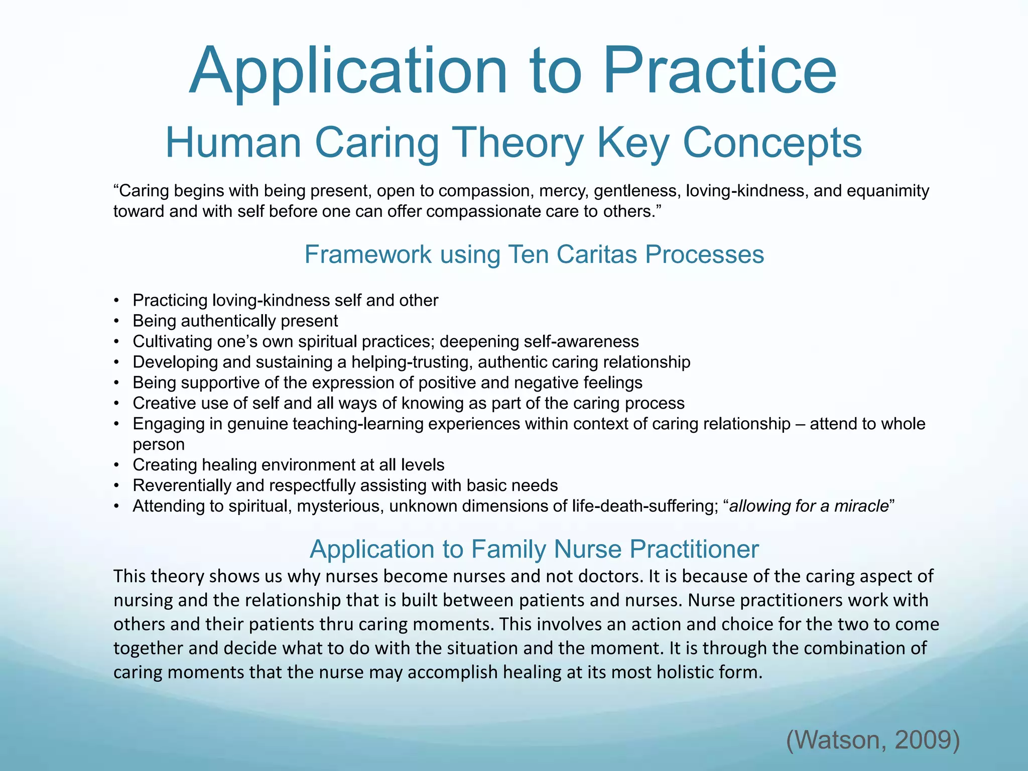 Human caring and role theories | PPTX
