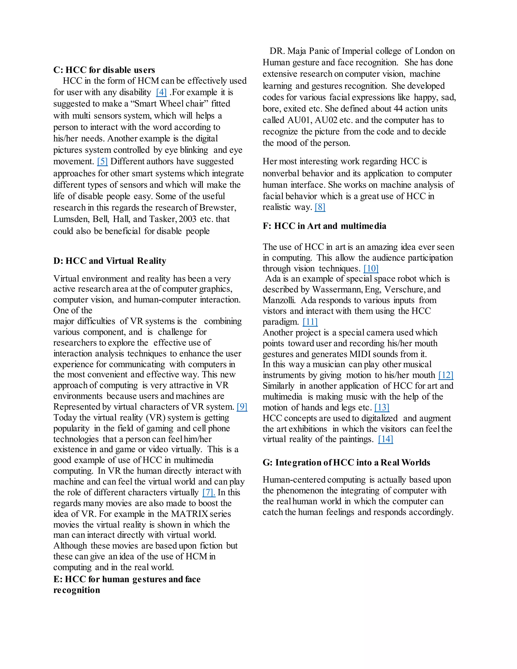 Human Centered Computing Docx Computing Technology And Computing