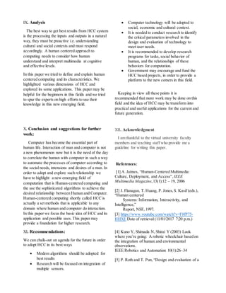 Human centered computing | DOCX | Computing | Technology & Computing