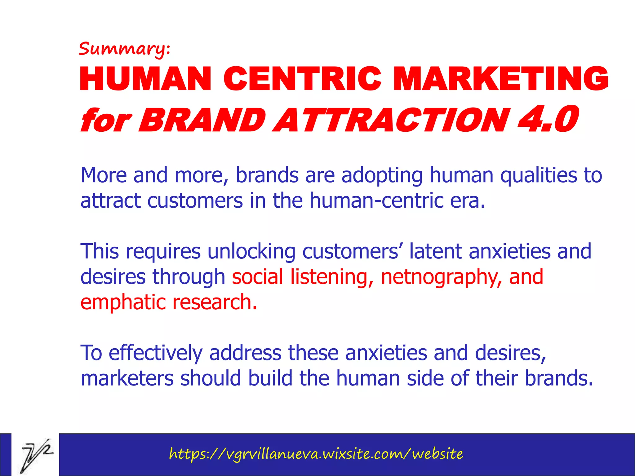 Human centric marketing for brand attraction | PPT