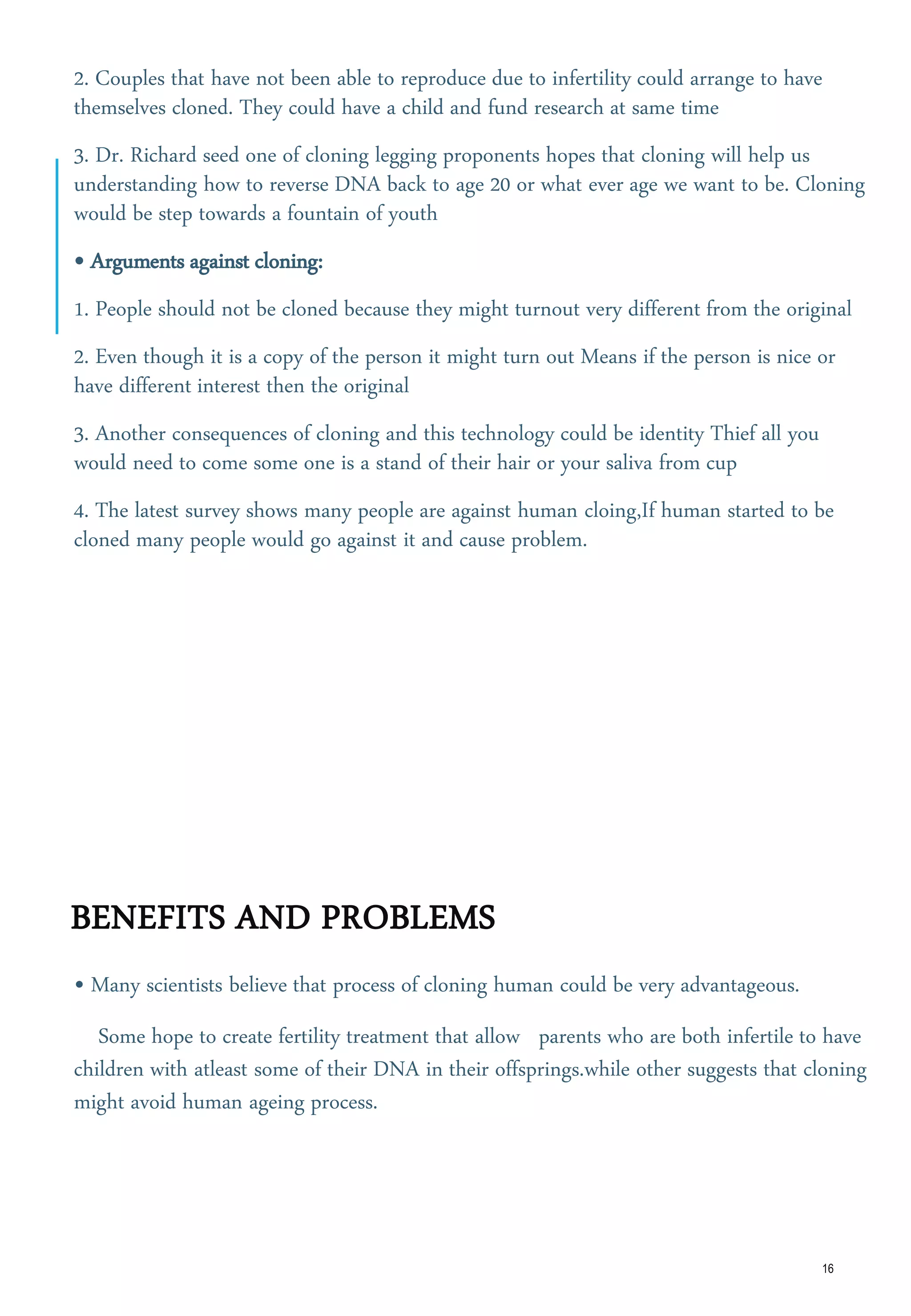 Investigatory Project Biology-Human Cloning- Firdaus Mazumdar-11th | PPTX