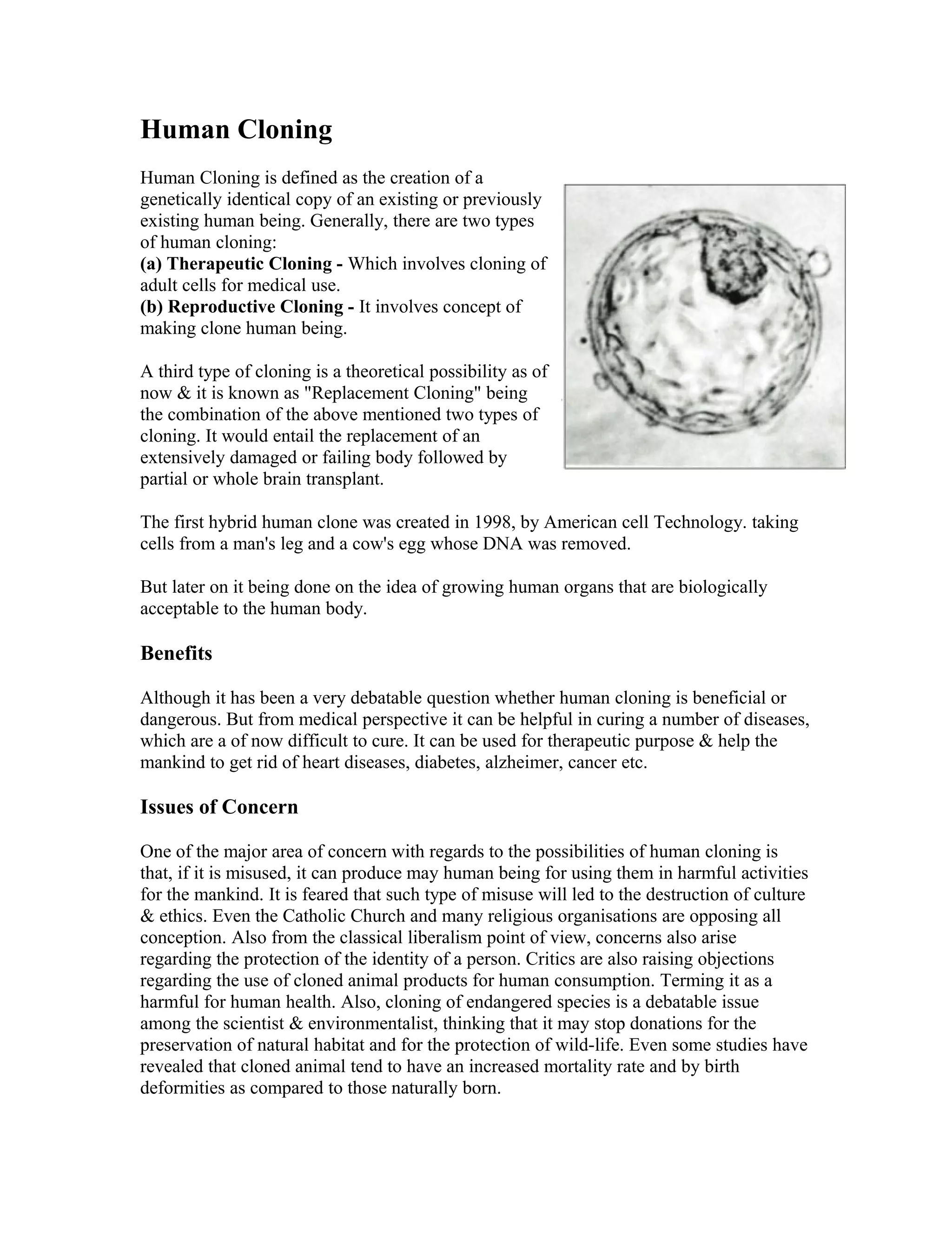 Human cloning by vvr ias | DOC