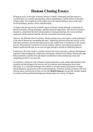 Human Cloning Essays.pdf